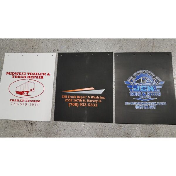 Custom Logo Mud Flaps | Rubber Mud Flaps | Briargate Supply